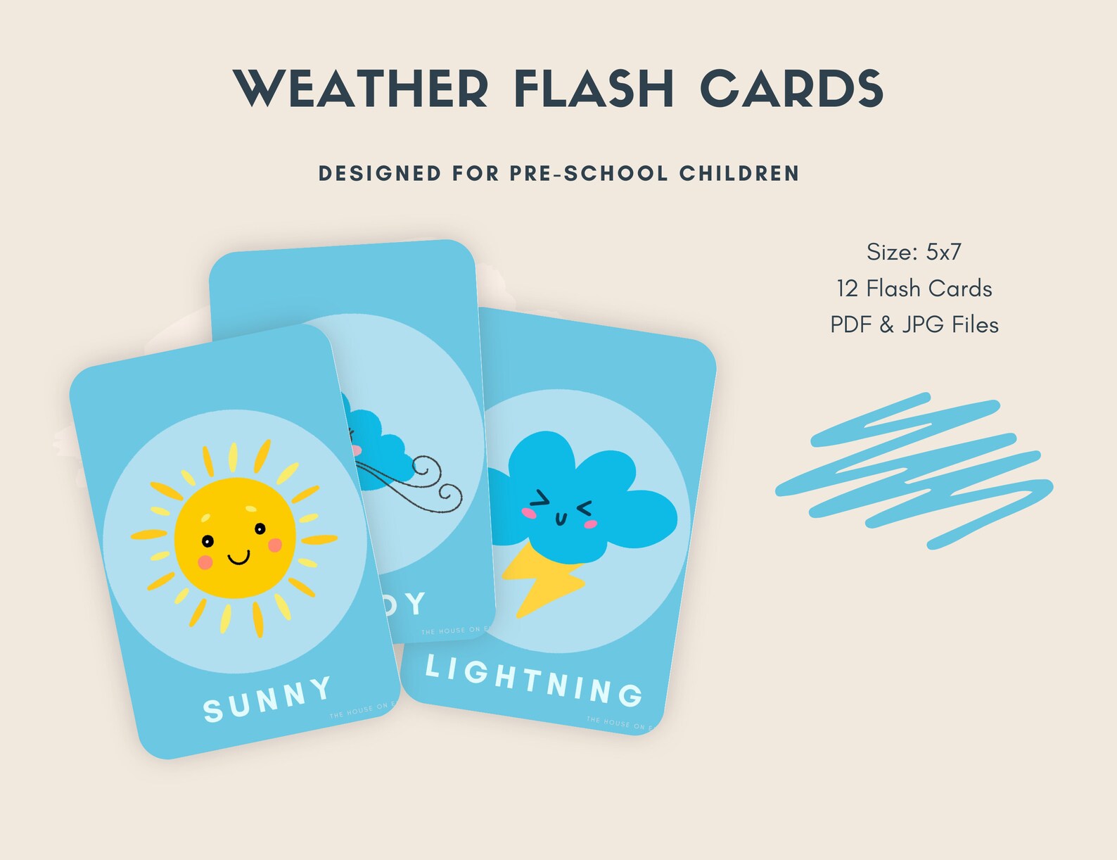 Weather Wonders - 12 Educational 5x7 Flashcards for Preschoolers - Etsy