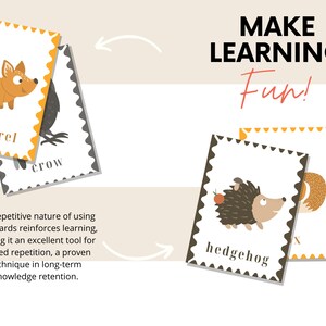 Forest Friends Adventure - 20 Printable 5x7 Flashcards for Kids Ages 4 ...