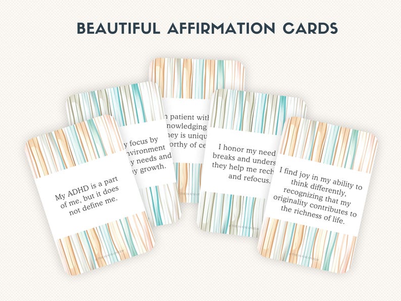 30 ADHD Management Affirmation Cards | Celebrate Small Wins & Daily ...