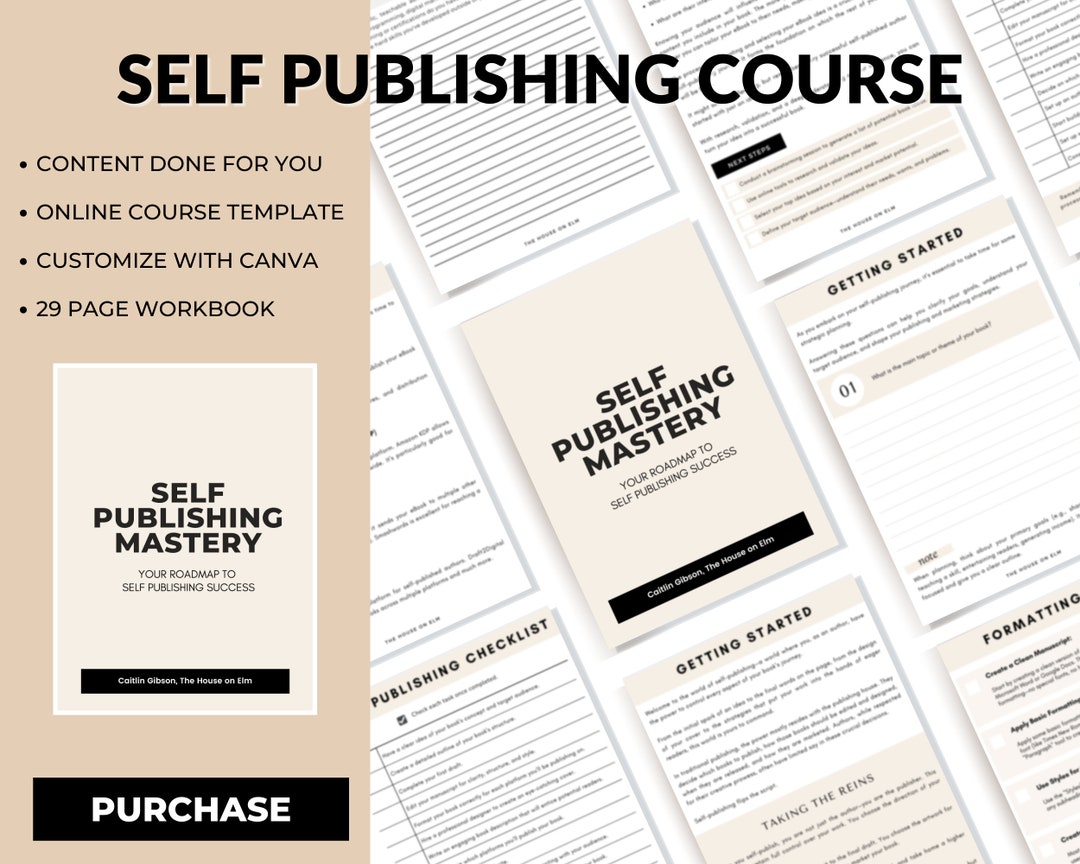 Self Publishing Template, Author Course, Done for You Ebook, Complete ...