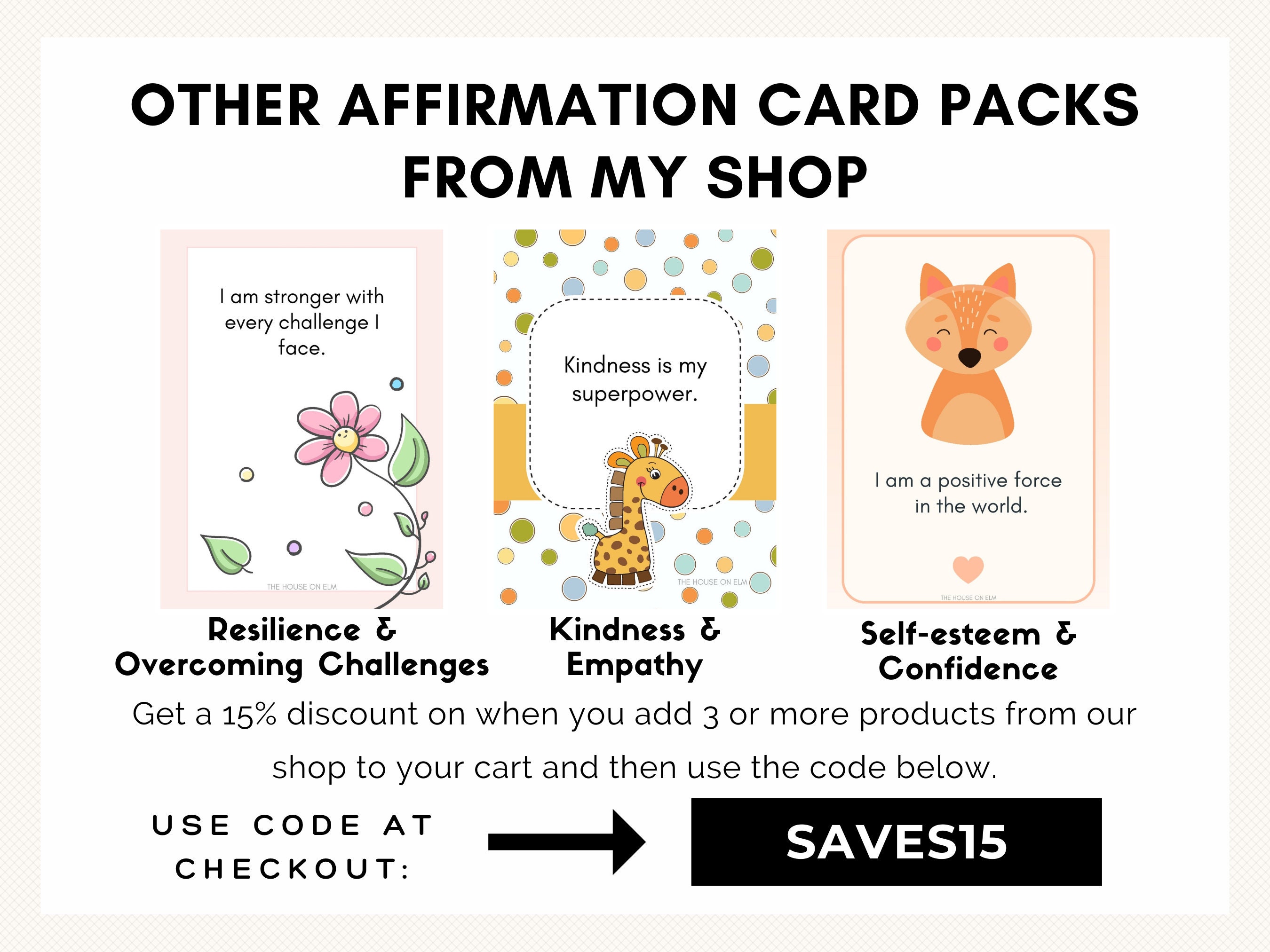 Kids' Gratitude & Positivity Affirmation Cards - 50-card Pack ...
