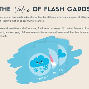 Weather Wonders - 12 Educational 5x7 Flashcards for Preschoolers - Etsy