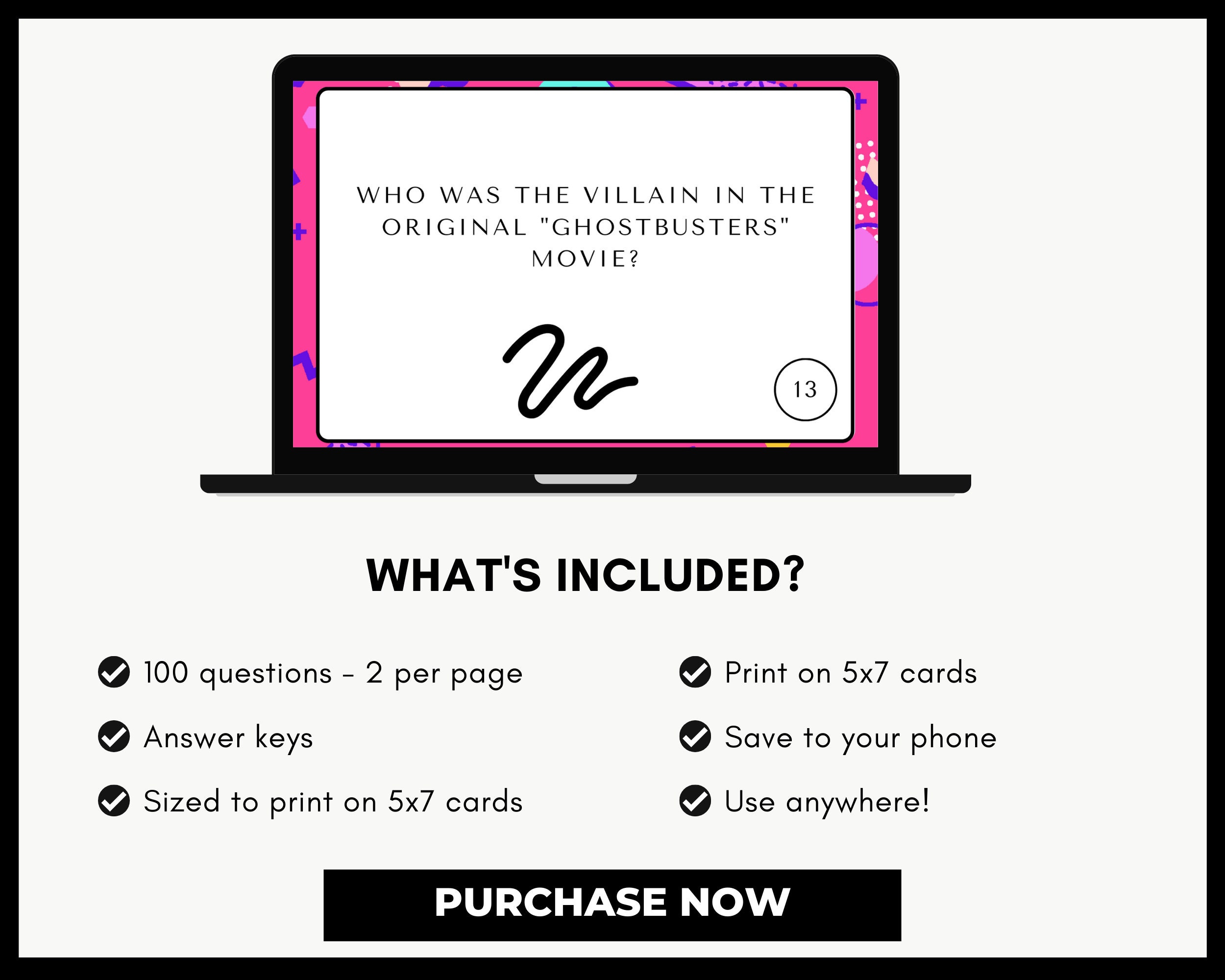 80s Pop Culture Trivia Game | Retro Nostalgia (instant Download) - Etsy