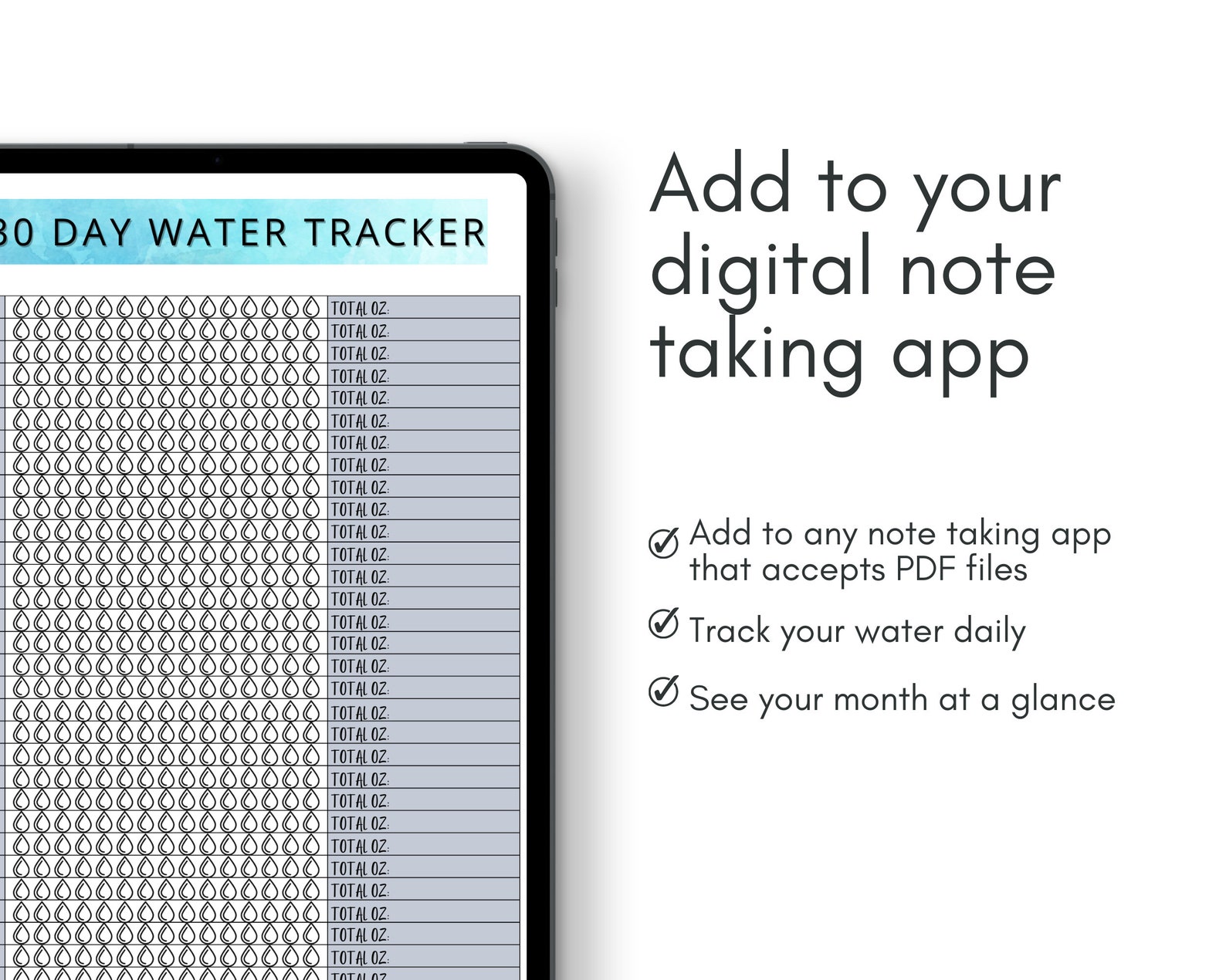 Water Trackers, H2O Tracking Sheets, Progress Log, Fitness Goals ...