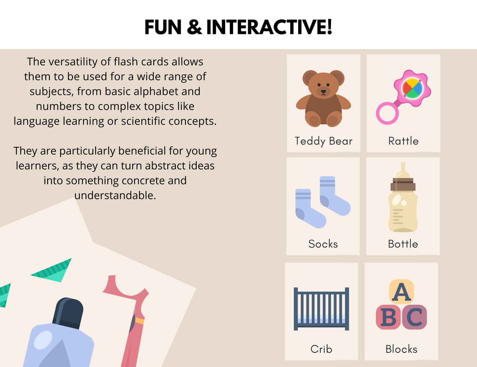 Adorable Baby Themed Flashcards - 16-card Set for Early Learning and ...