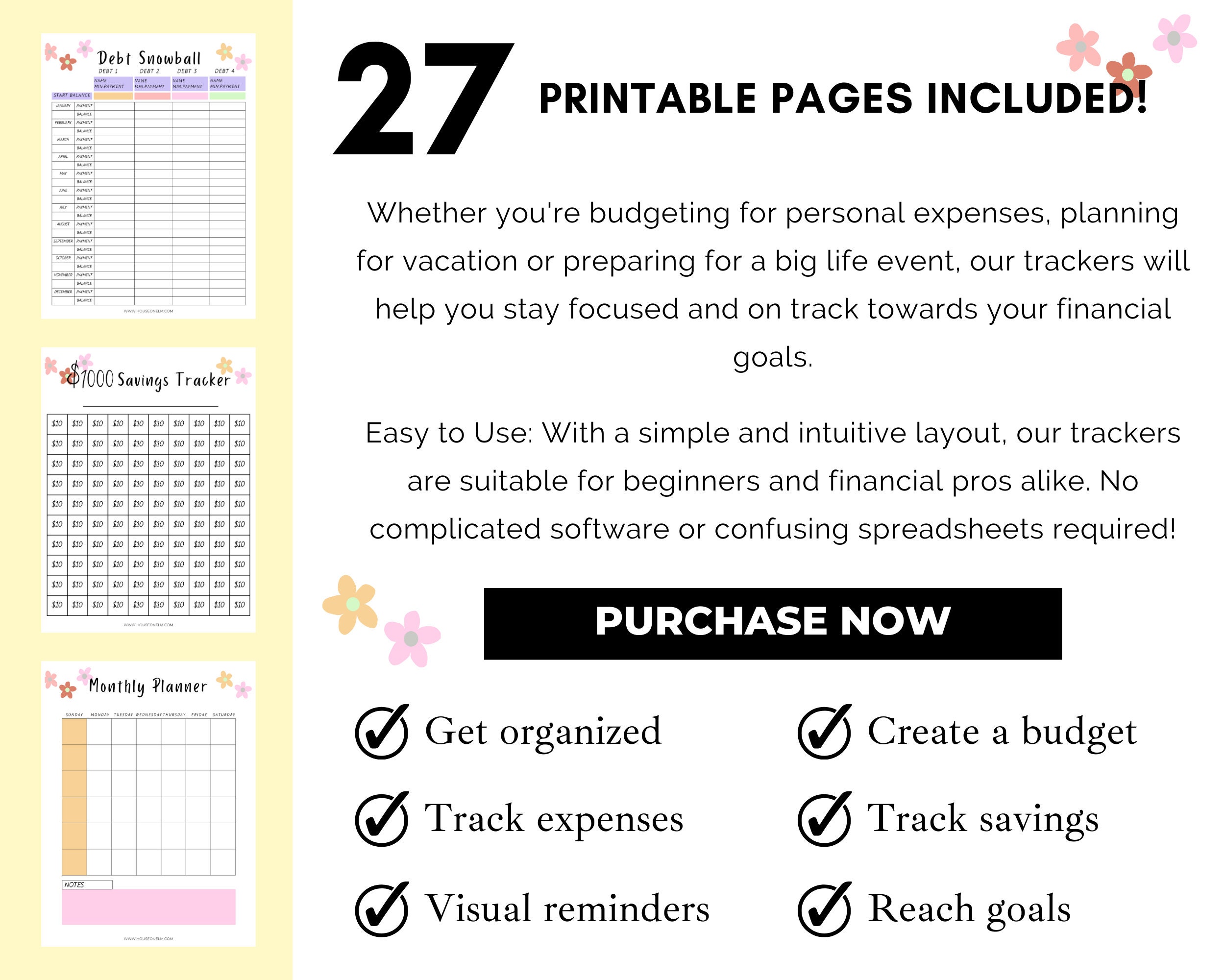 Budgeting Planner Bundle, Printable Finance & Budget Planner, Savings ...