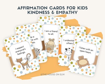 Kids' Gratitude & Positivity Affirmation Cards - 50-card Pack ...