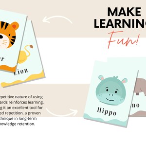 Safari Adventure - 16 Engaging 5x7 Flashcards for Children Ages 3-5 - Etsy