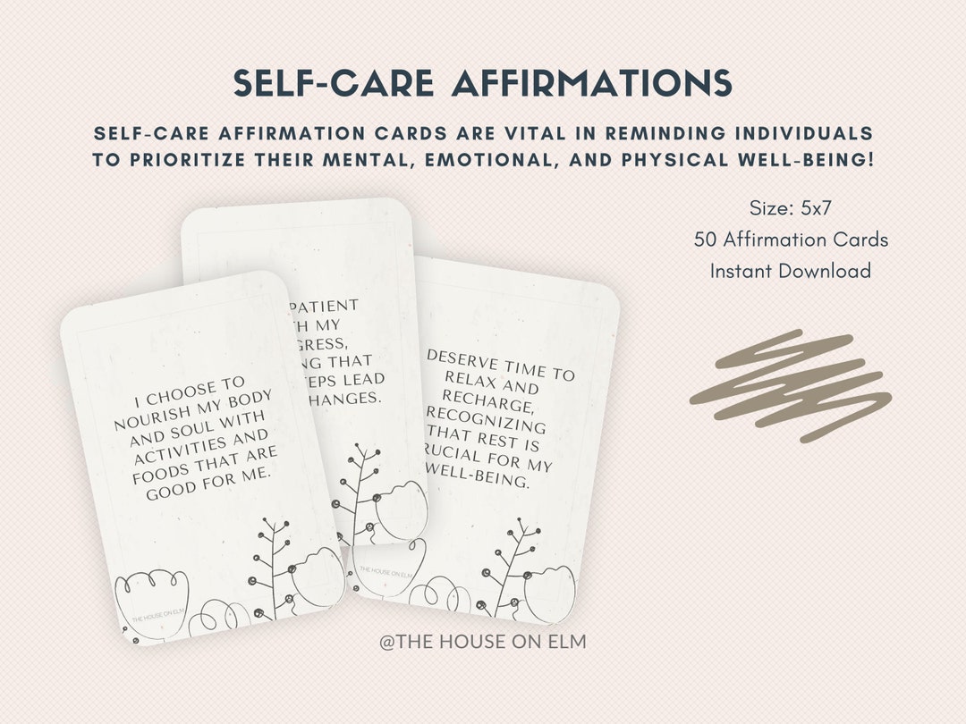 Adult Affirmation Card 10-pack Bundle | 500 Cards, 10 Themes, Printable ...
