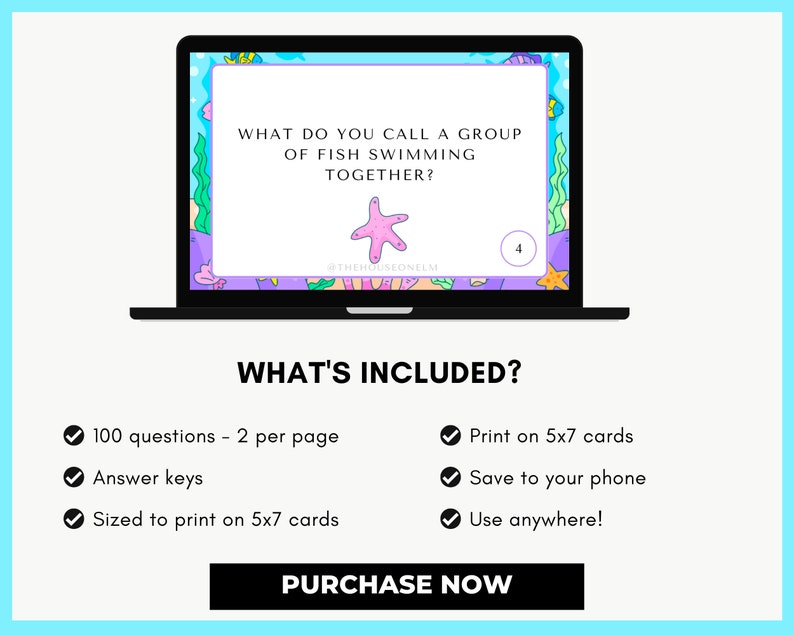 Under the Sea Trivia Cards | Homeschool Activity, Learning Games ...