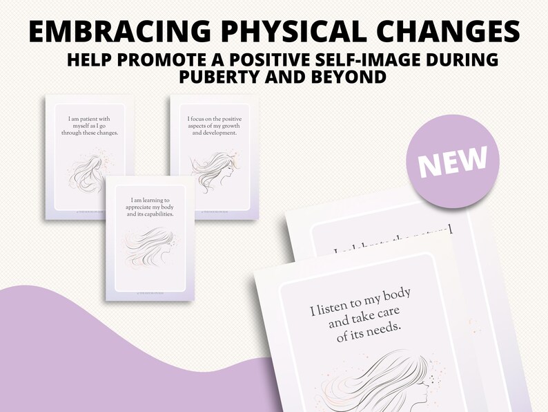 20 Embracing Physical Changes Affirmation Cards for Teen Girls ...