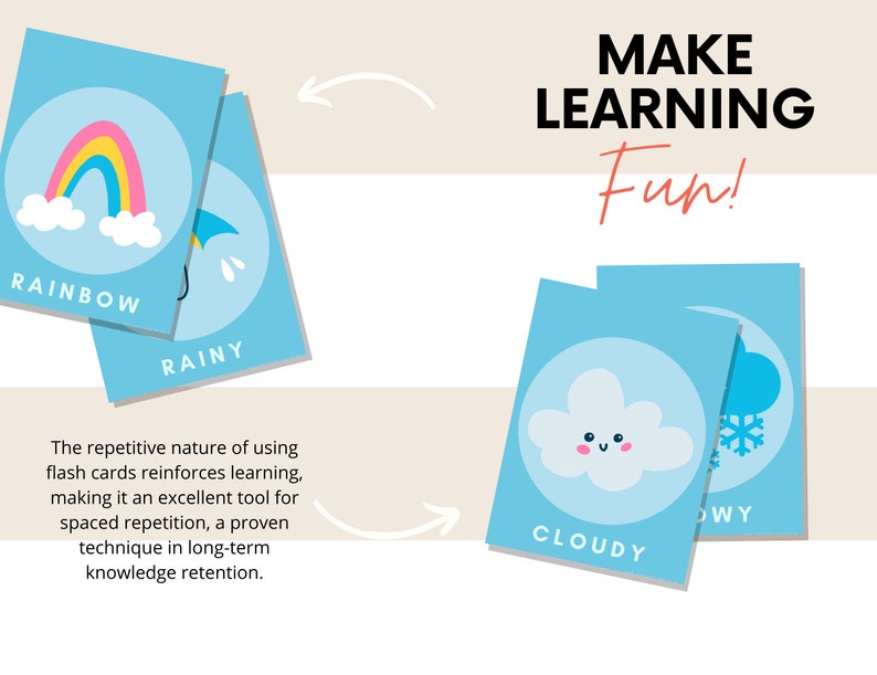Weather Wonders - 12 Educational 5x7 Flashcards for Preschoolers - Etsy