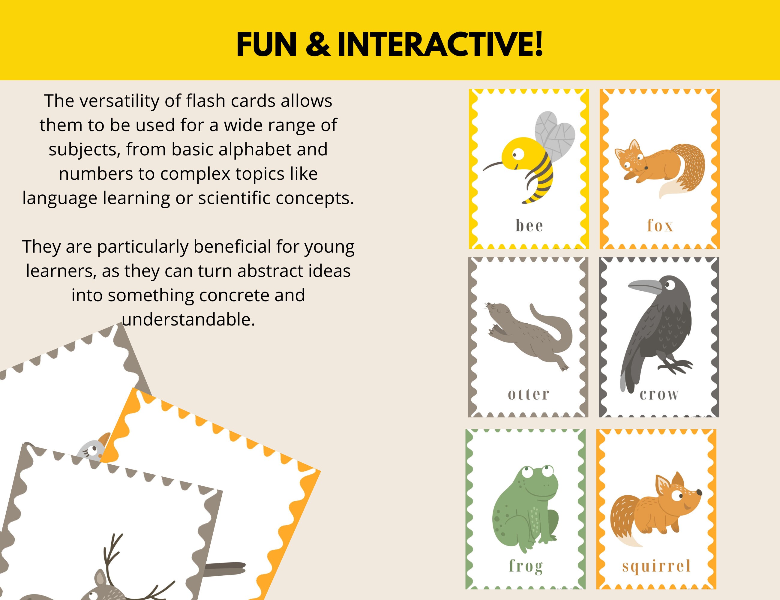 Forest Friends Adventure - 20 Printable 5x7 Flashcards for Kids Ages 4 ...