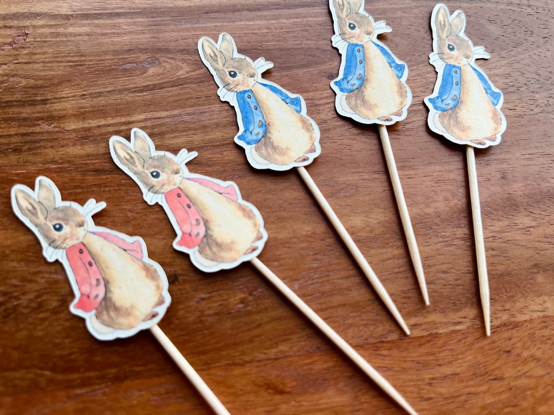 Classic Beatrix Potter Peter Rabbit Flopsy Bunny Cupcake Toppers 12 ...