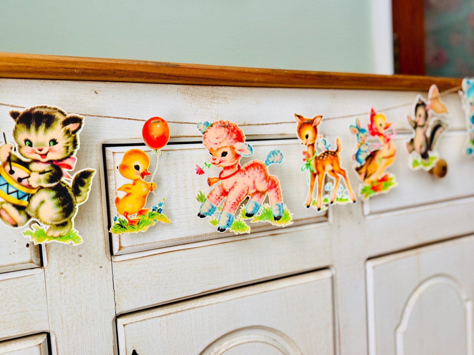 Retro Baby Animals Banner: 1950s Kitsch Baby Shower Decor - Etsy