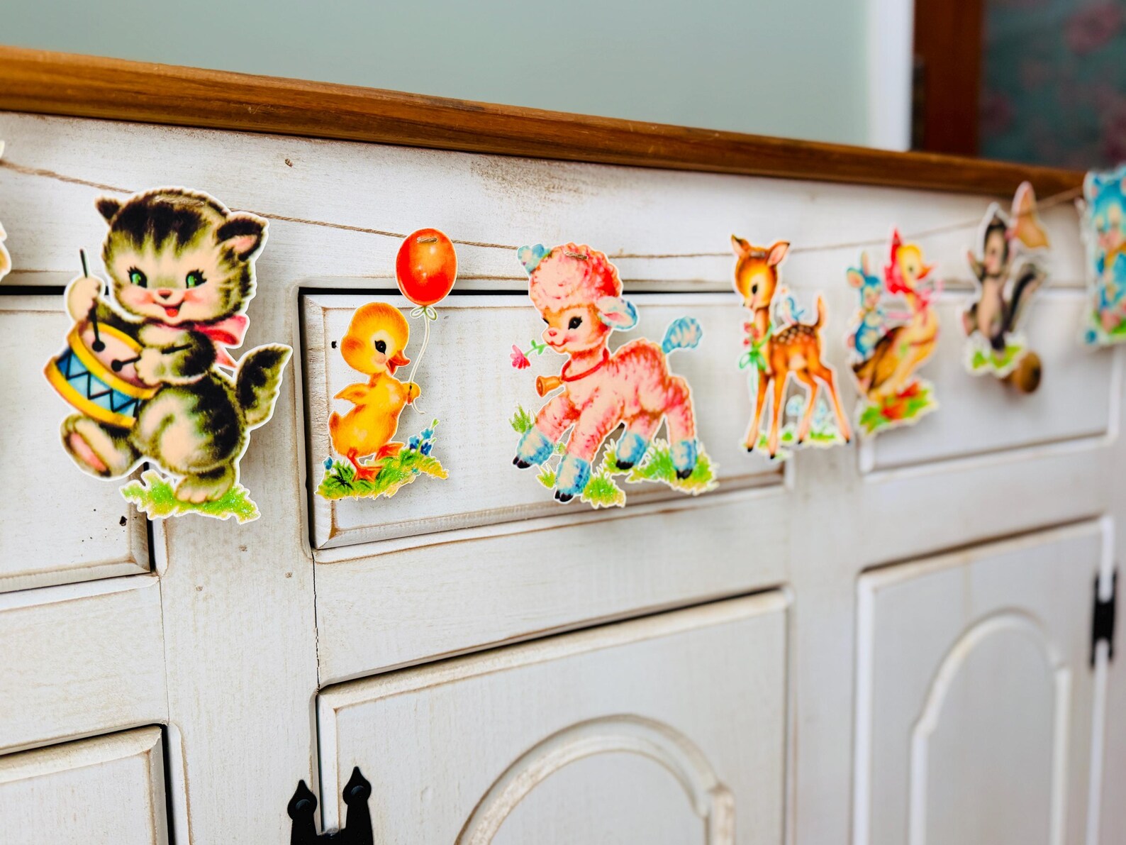 Retro Baby Animals Banner: 1950s Kitsch Baby Shower Decor - Etsy