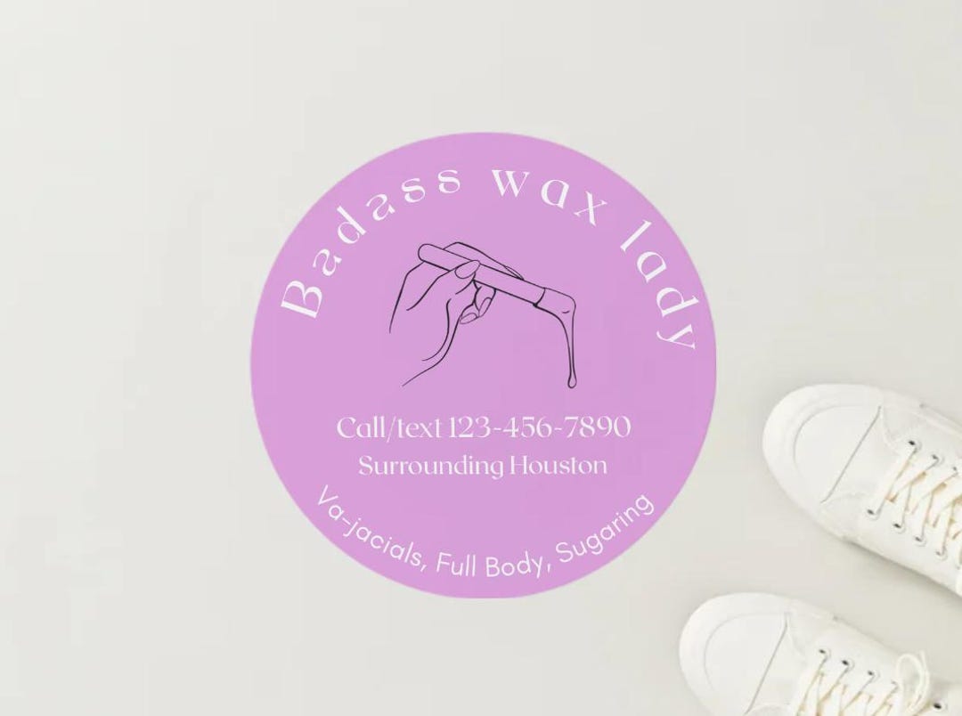Wax Lady Window Sticker, Badass Wax Lady Logo, Wax Lady Advertising ...