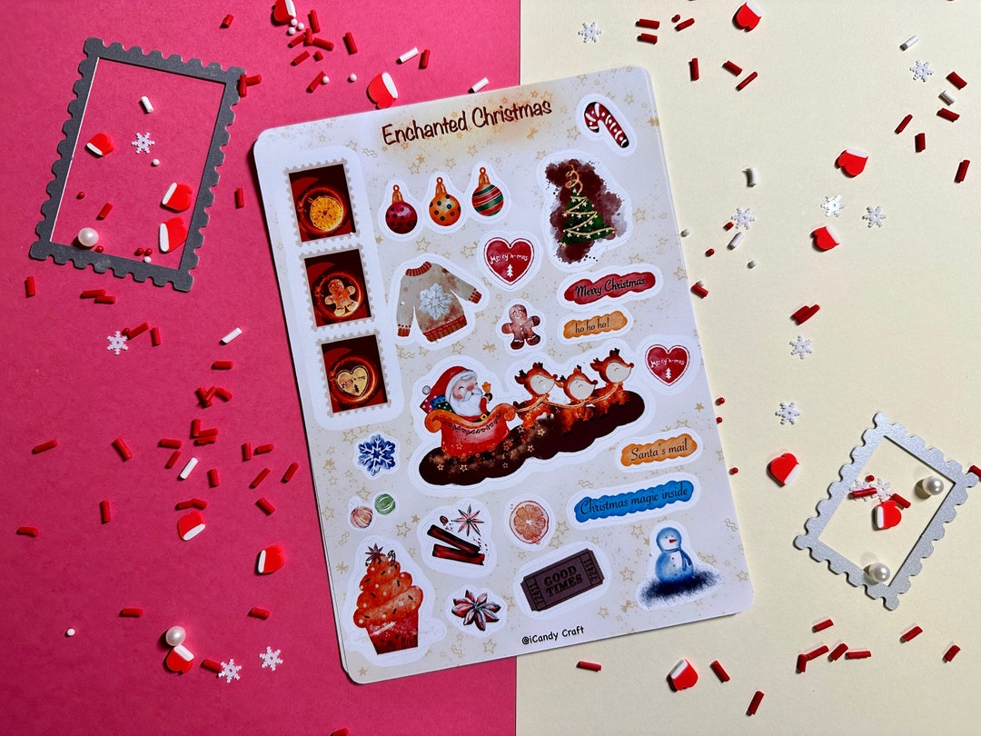 Sticker Sheet Christmas Happy Mail Bullet Journal Stickers, Planner ...