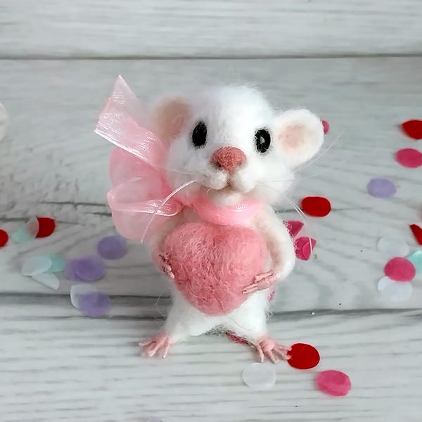 Mouse With Heart - Etsy