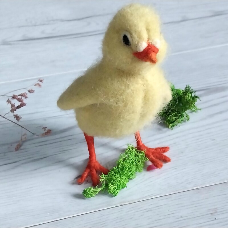Needle Felted Chick - Etsy