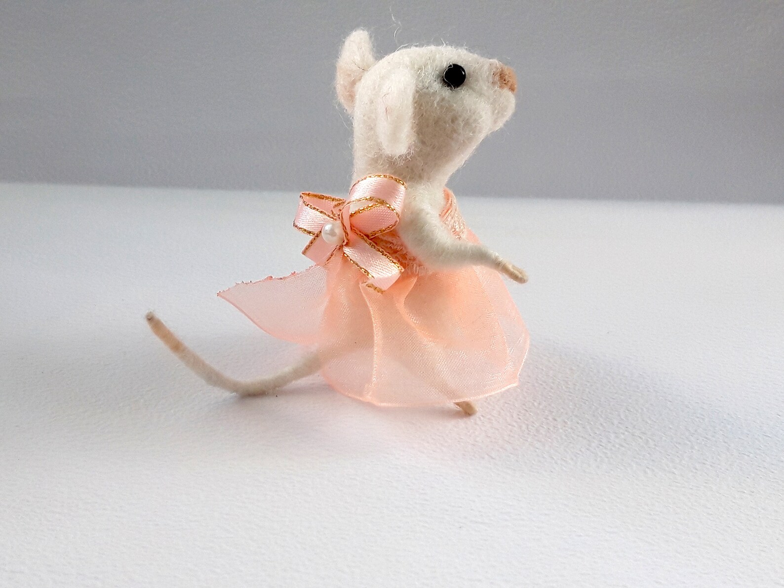 Felted Mouse Ballerina Miniature - Etsy