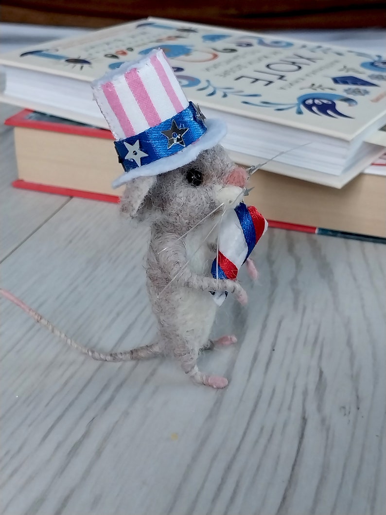 Felted Mouse for USA Independence Day - Etsy