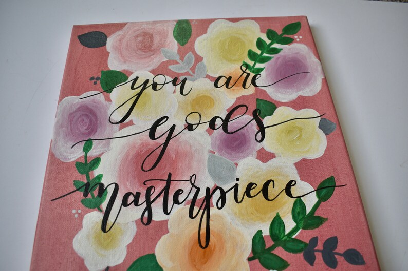 You Are God's Masterpiece Ephesians 2:10 11x14 Canvas Hand-painted ...