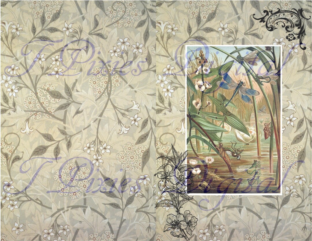 Dragonfly Journal Digital Kit, Journal Download, Print at Home Journal ...