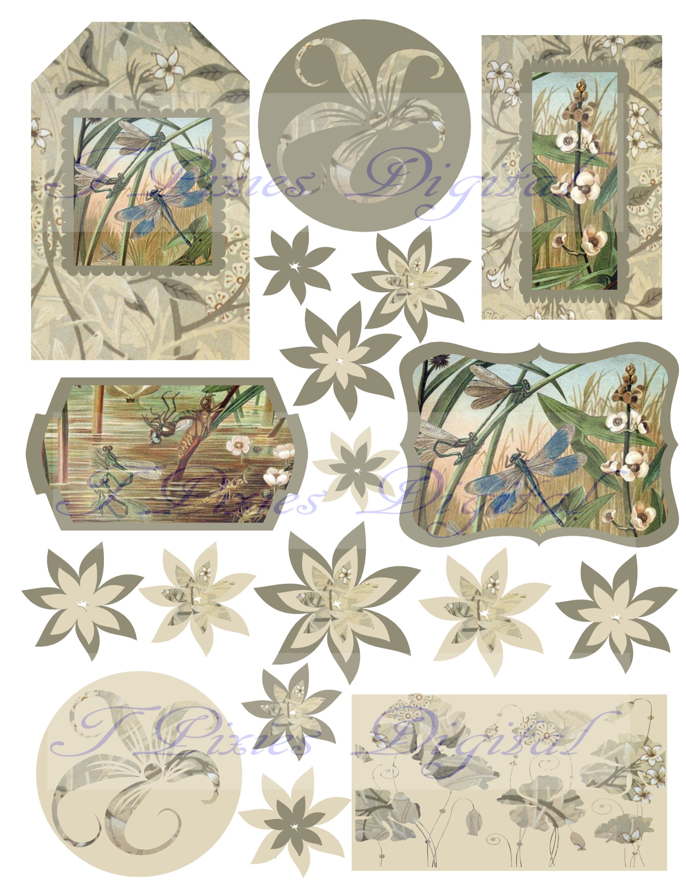 Dragonfly Journal Digital Kit, Journal Download, Print at Home Journal ...