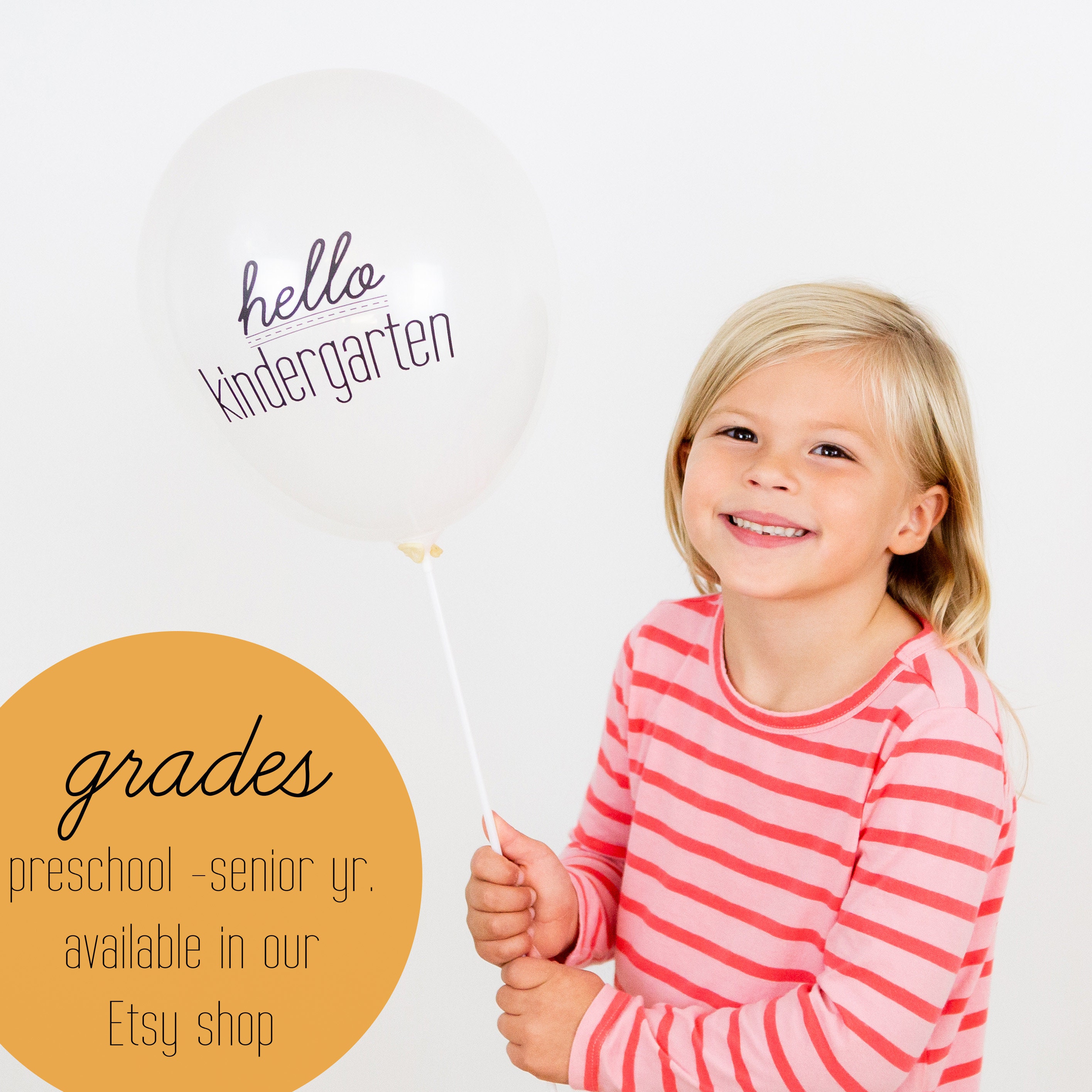 First Day of Kindergarten Sign Hello School Balloon - Etsy