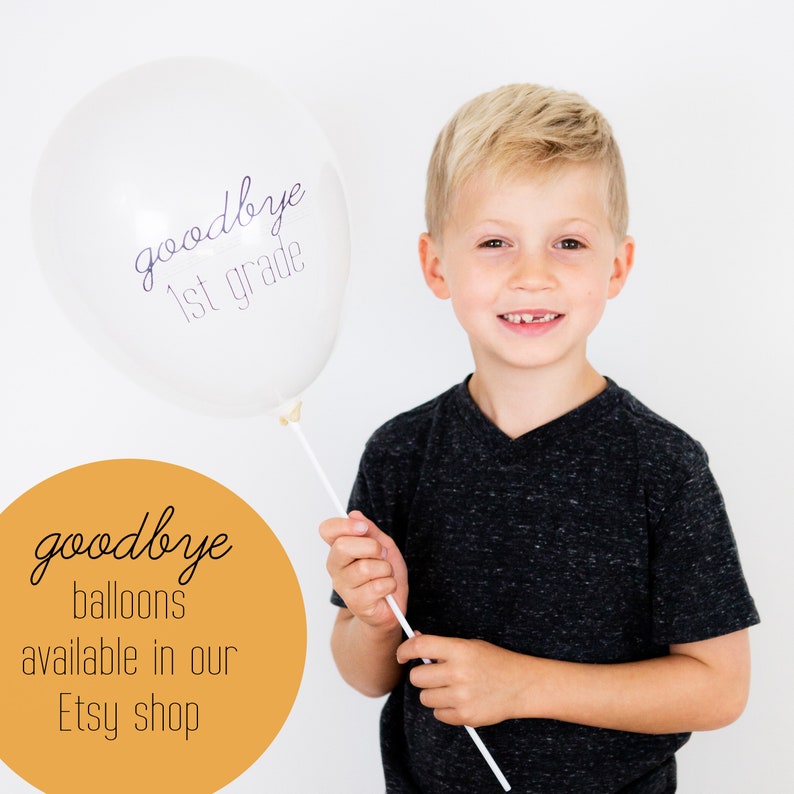 First Day of 1st Grade Hello School Balloon - Etsy