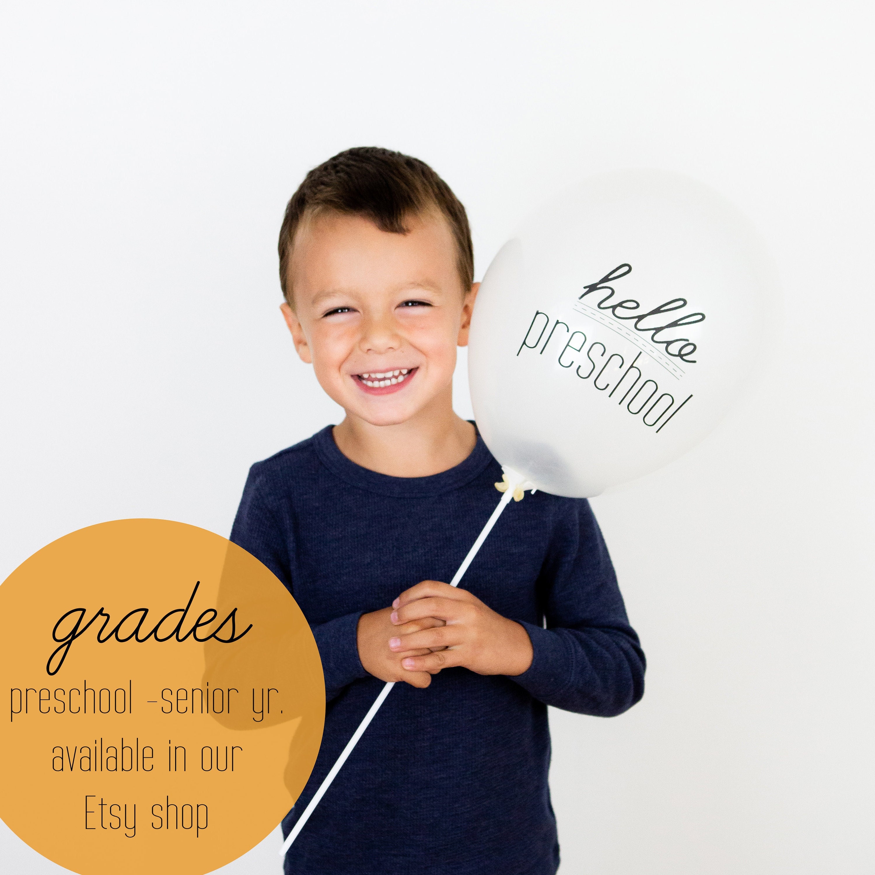 First Day of School Sign Hello School Balloon With Confetti - Etsy