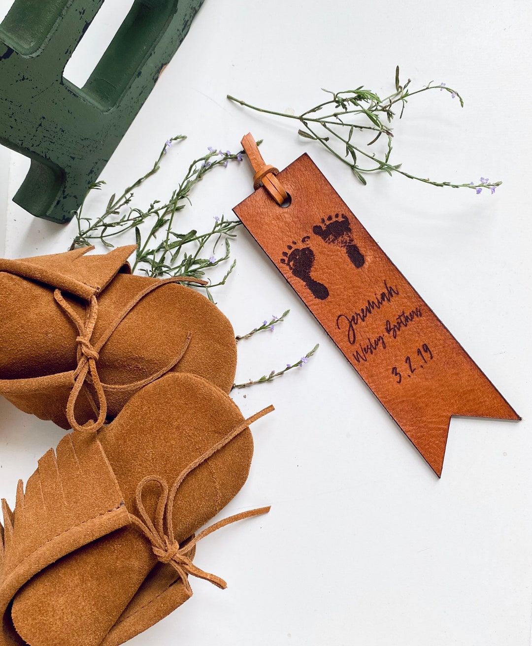 Personalized Leather Bookmark With Custom Image and Text the - Etsy