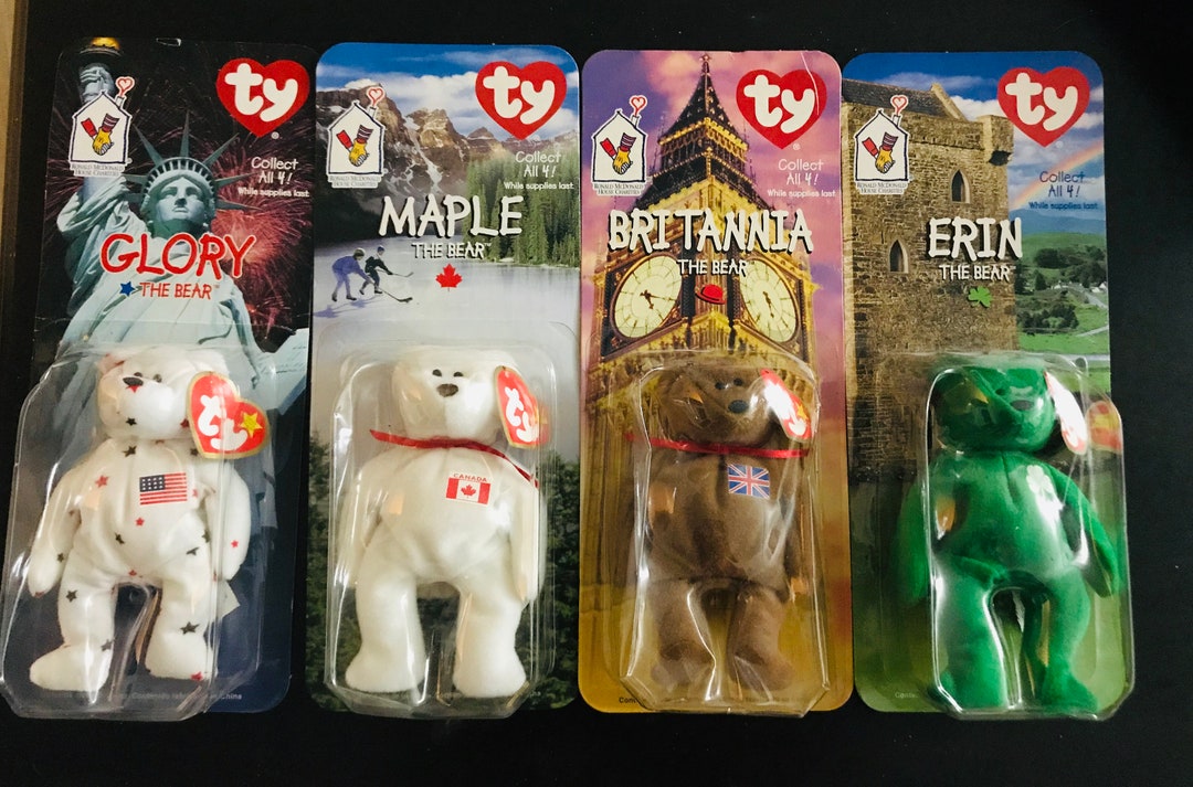 Vintage Ronald Mcdonald Collectable Beanie Baby Set of 4 - Etsy