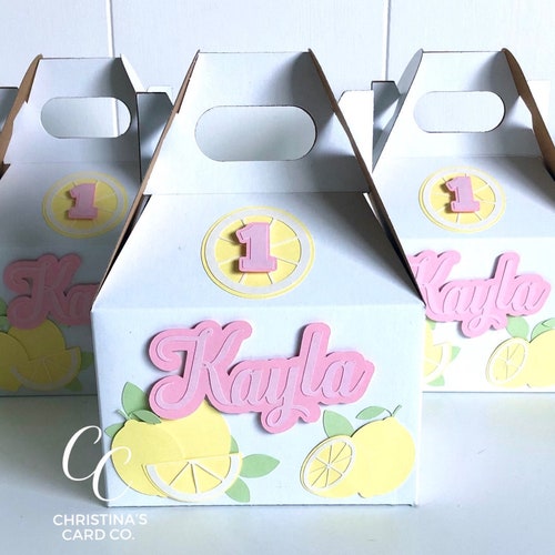 Pink Lemonade Theme Party Favor Boxes 6x4x4 Inch Gable Boxes - Etsy