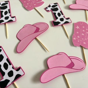 Pink Cowgirl Rodeo Cupcake Toppers | Customizable Any Age | My First ...
