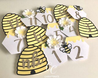 First Birthday Monthly Photo Banner Sweet as Can Bee Theme | Etsy