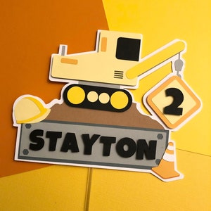 Construction Cake Topper | Construction Theme Birthday Party ...