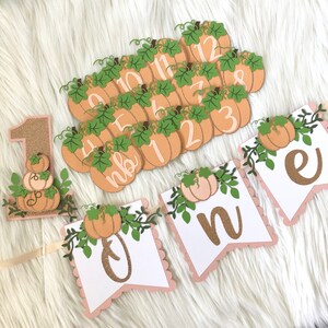 First Birthday High Chair Banner | Little Pumpkin Theme | Fall Birthday ...