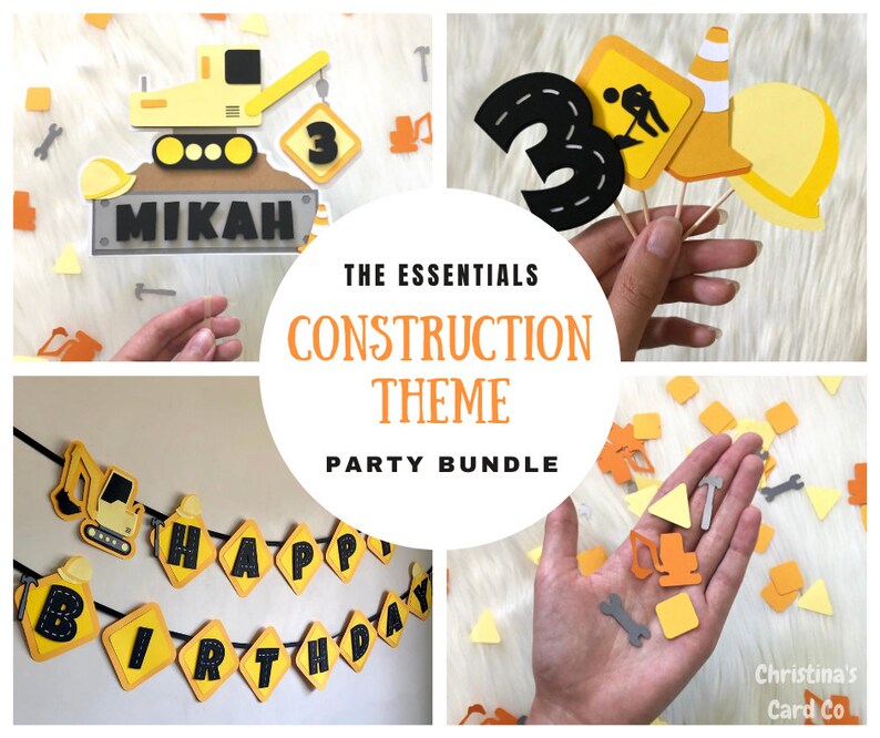 PARTY BUNDLE ESSENTIALS Construction Theme Birthday Party - Etsy