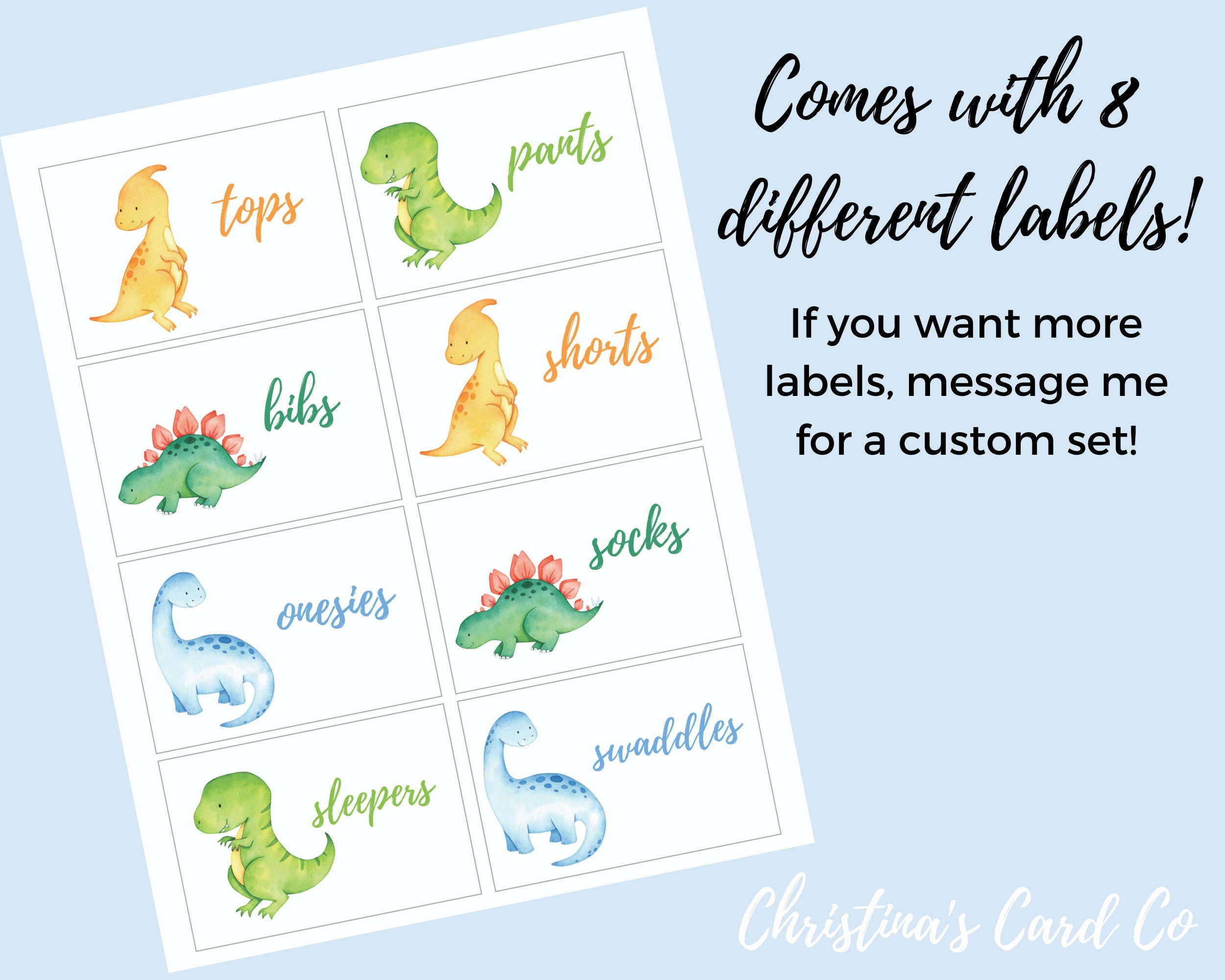 PRINTED & LAMINATED Baby Drawer Labels Colorful Rainbow - Etsy