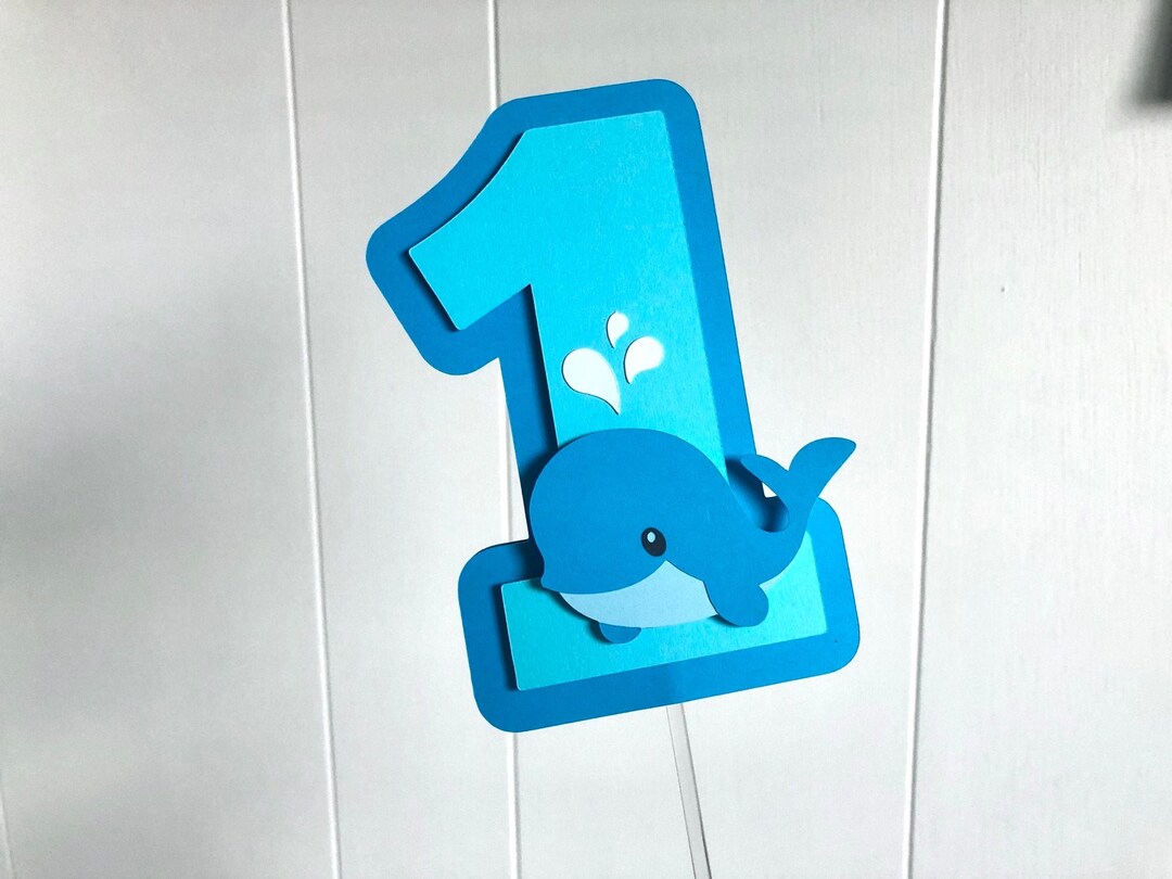 Whale Cake Topper | Under the Sea Whale Theme | Cake Topper High Chair ...