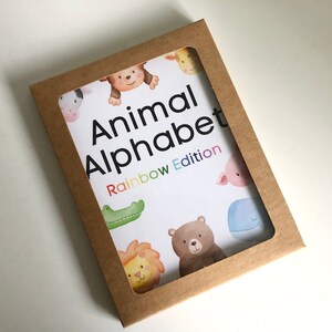 ANIMAL ALPHABET Baby Flash Cards | Rainbow Edition | 26 Colorful Flash ...