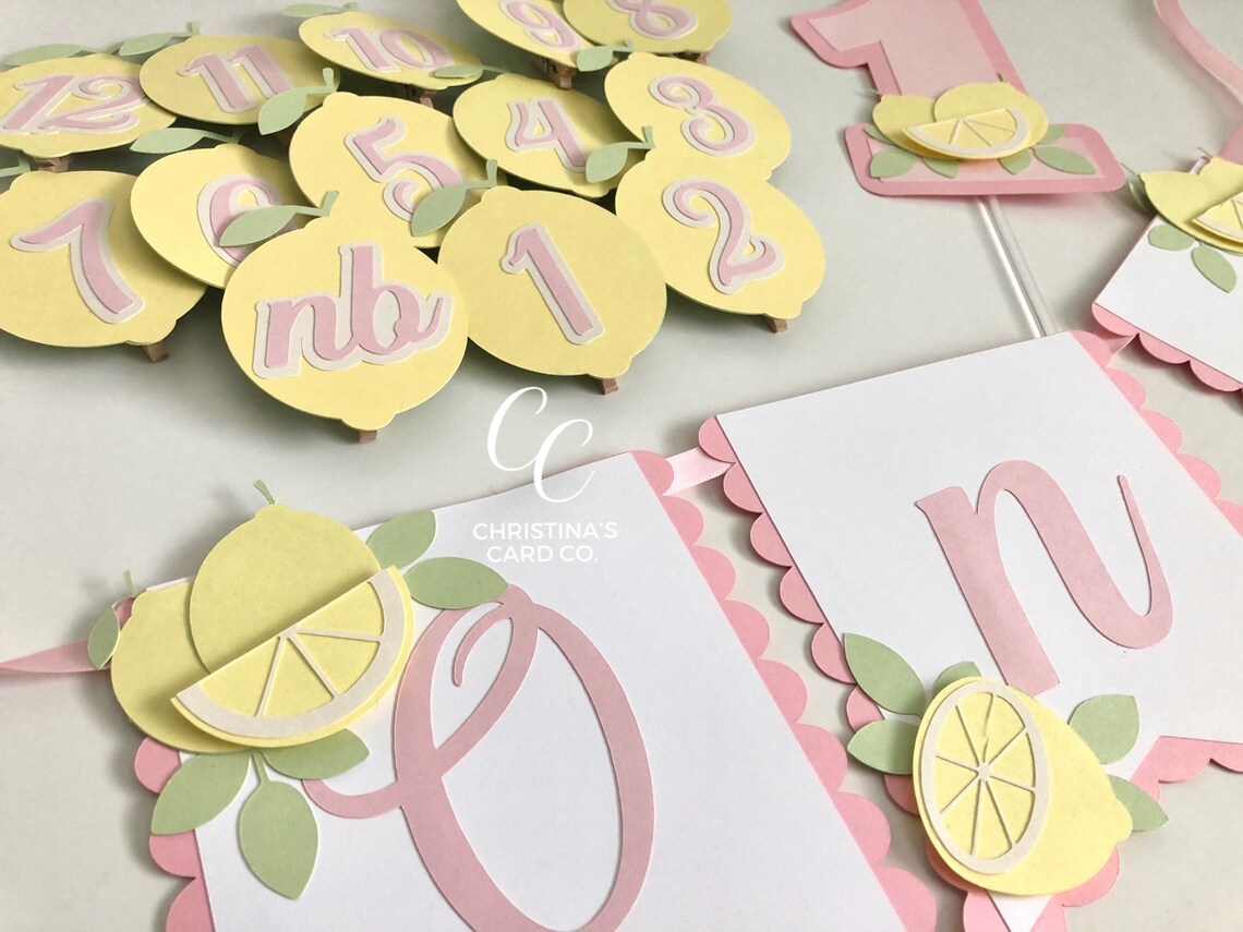 Pink Lemonade First Birthday Party Decorations Cake Topper | Etsy