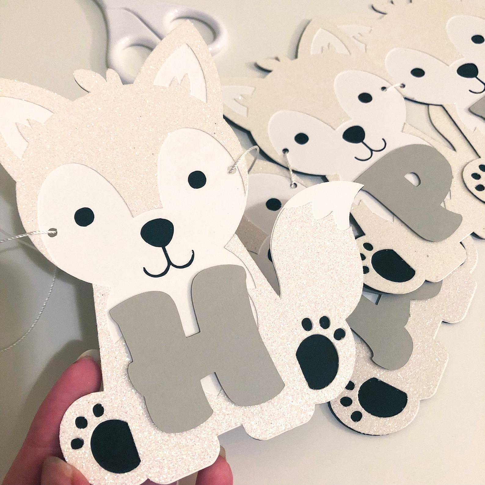 Wolf Birthday Banner Arctic Animal Theme Winter Wonderland - Etsy