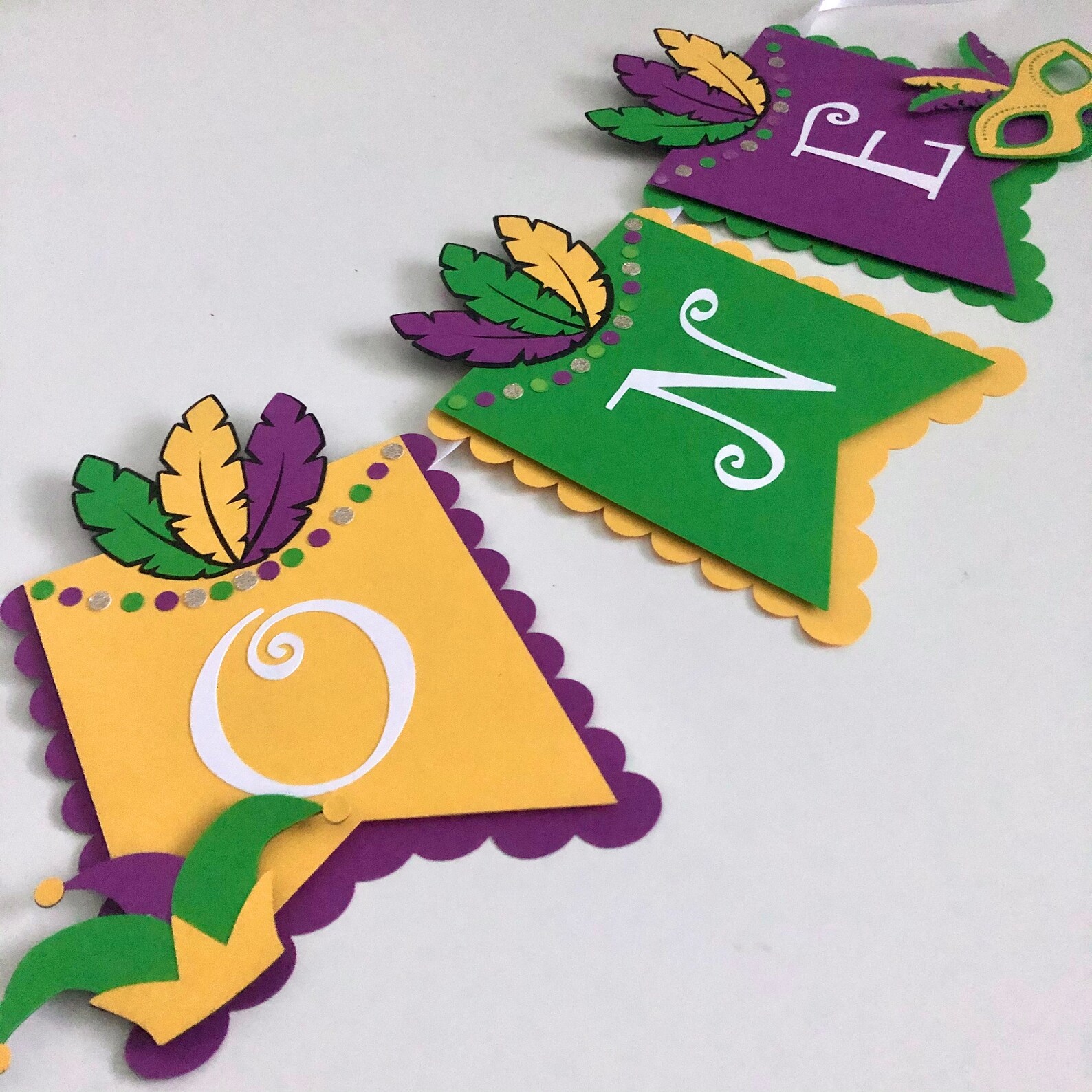 Mardi Gras Birthday Banner | Mardi Gras Theme Carnival Festival Theme ...