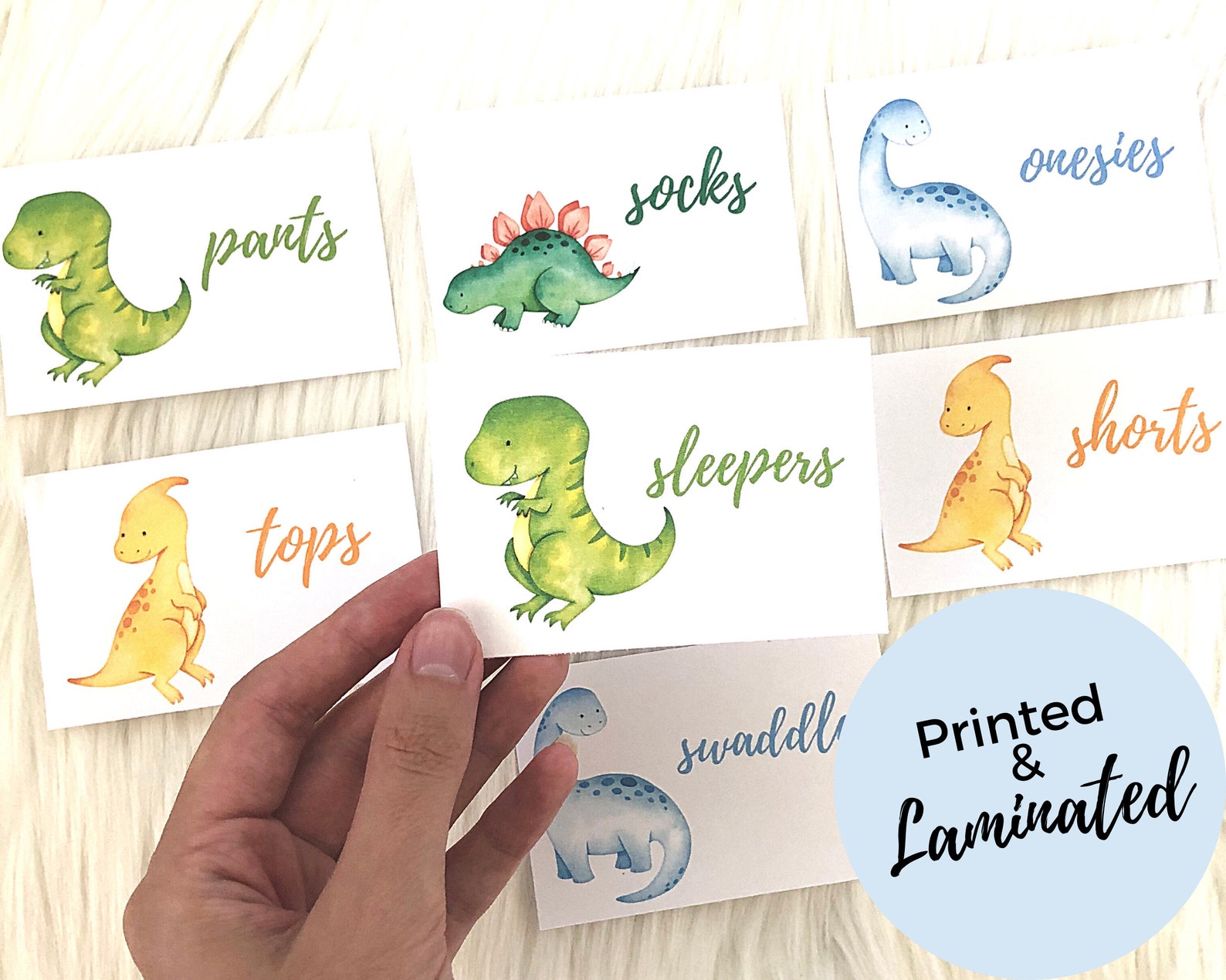 PRINTED & LAMINATED Baby Drawer Labels Colorful Rainbow - Etsy