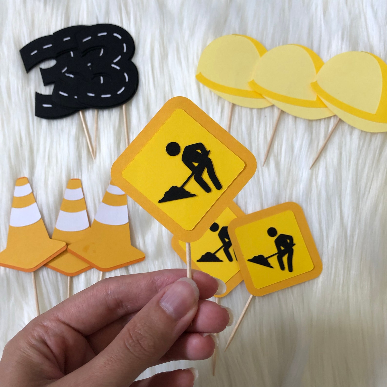 Construction Theme Cupcake Toppers Pack of 12 Cupcake - Etsy