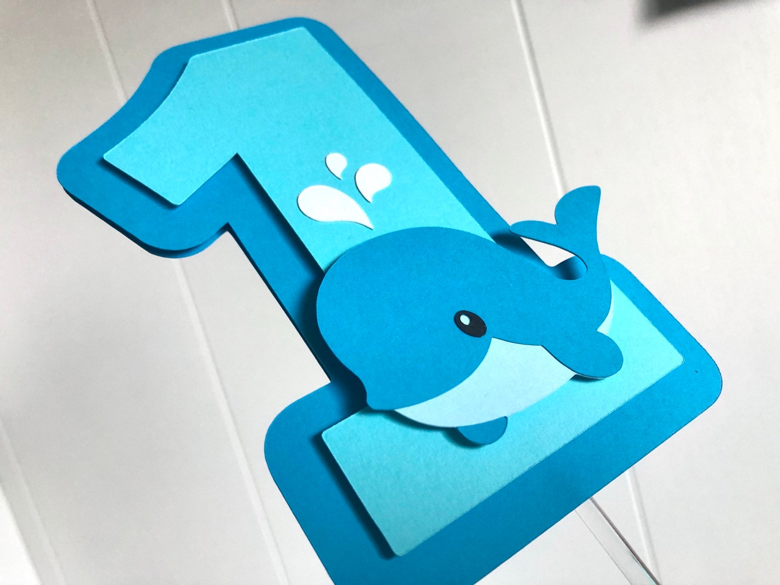 Whale Cake Topper | Under the Sea Whale Theme | Cake Topper High Chair ...
