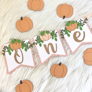 First Birthday High Chair Banner | Little Pumpkin Theme | Fall Birthday ...